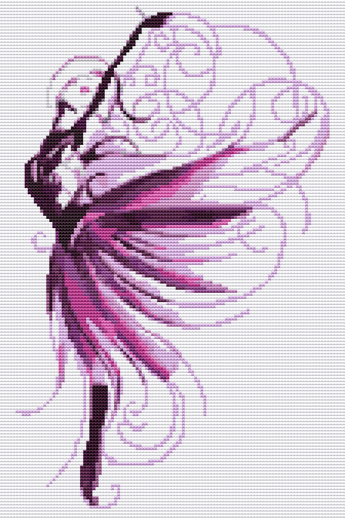 Violet Cross Stitch Pattern