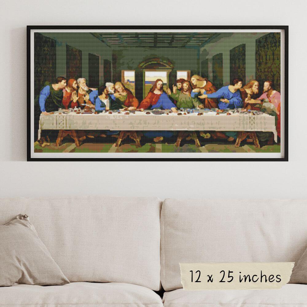 The Last Supper Cross Stitch Kit by Leonardo da Vinci | Religious Art