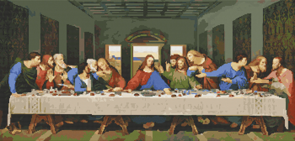 The Last Supper Cross Stitch Kit by Leonardo da Vinci | Religious Art